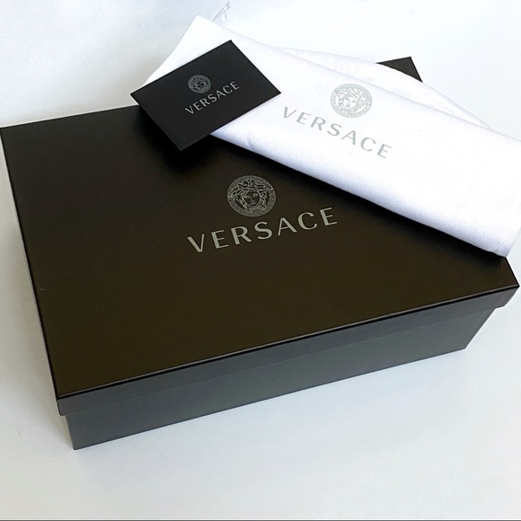 Versace | Shoes | Versace Black Empty Shoe Box Shoebox Dust Cover Bag ...